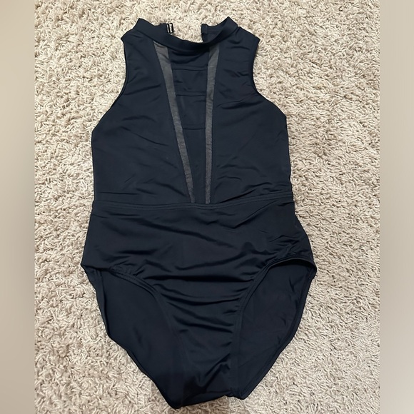 balera | Costumes | Balera Black Leotard With Mesh V | Poshmark